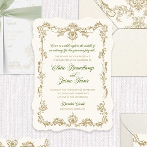 Regency Era Invitation Vintage Fairytale Wedding Invitation Ornate ...