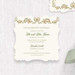 Regency Era Invitation | Vintage Fairytale Wedding Invitation | Ornate ...