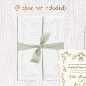 Regency Era Invitation Vintage Fairytale Wedding Invitation Ornate ...