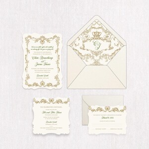 Regency Era Invitation | Vintage Fairytale Wedding Invitation | Ornate ...