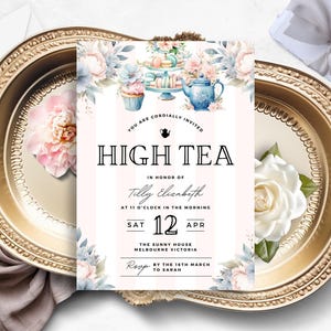 High Tea Bridal Shower Invitation | Regency Invitation | Rococo Wedding ...