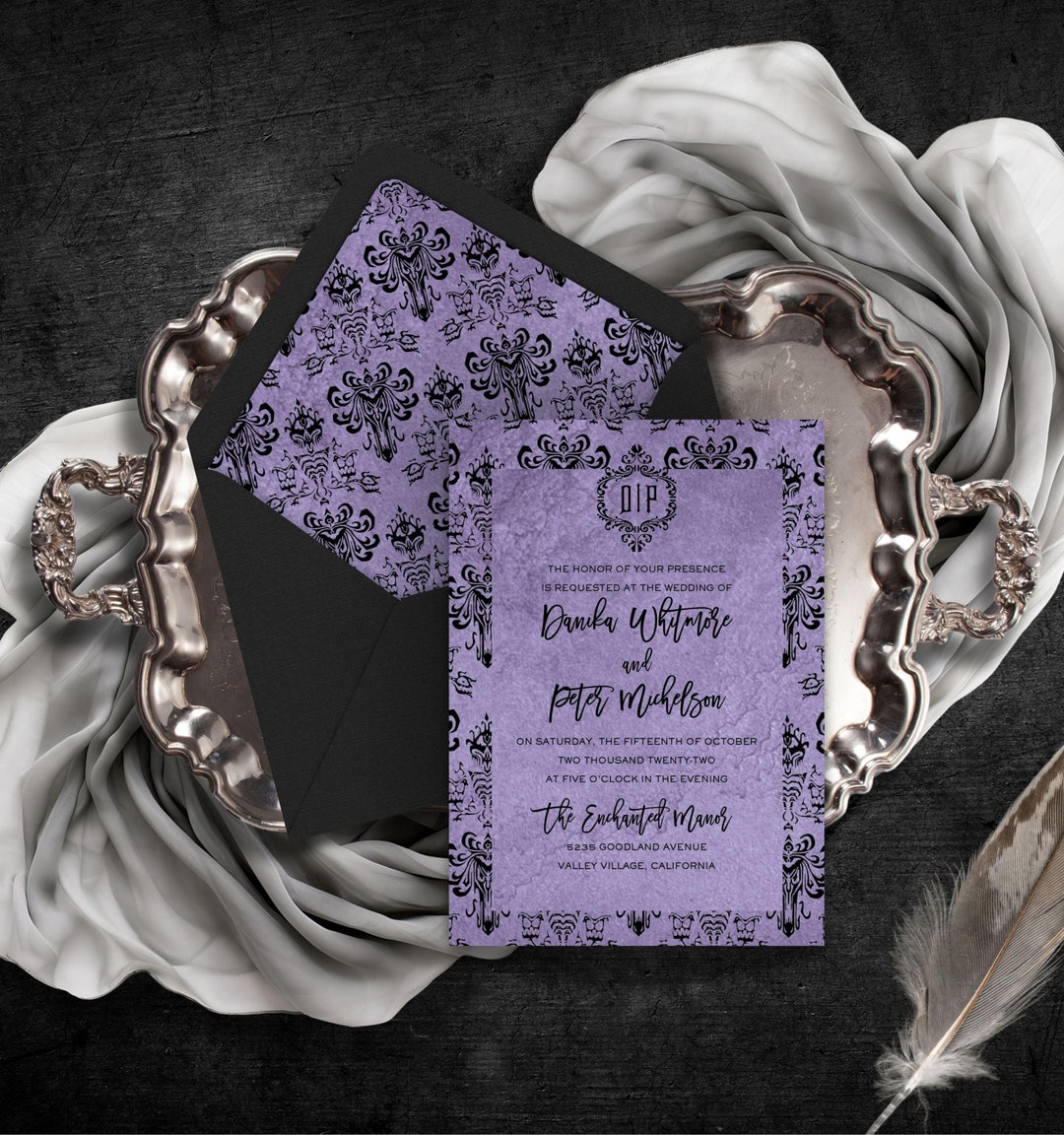 Haunted Wedding Invitation / the Perfect Invitation for a Fairytale ...
