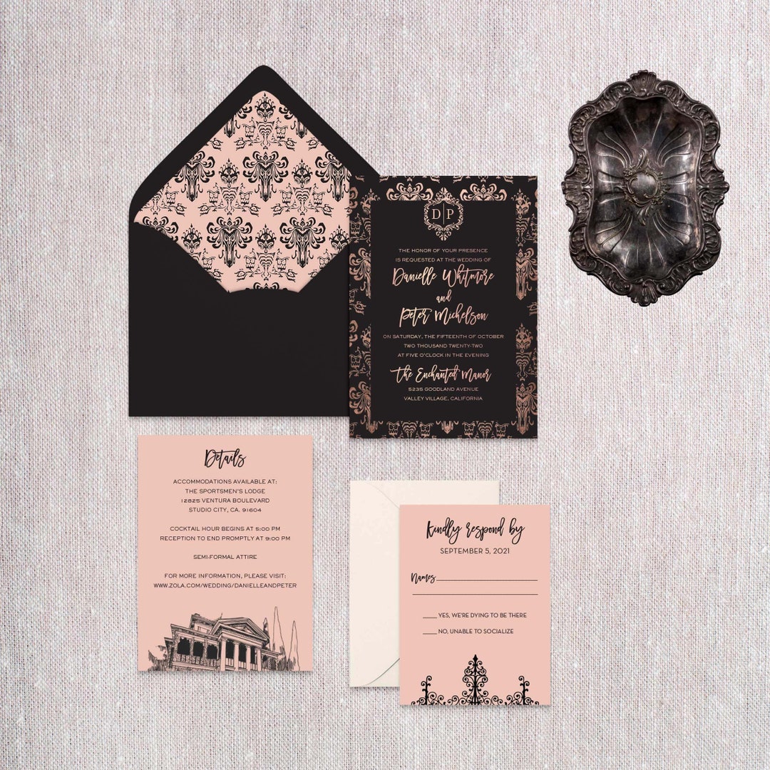 Haunted Wedding Invitation / the Perfect Invitation for a Fairytale ...