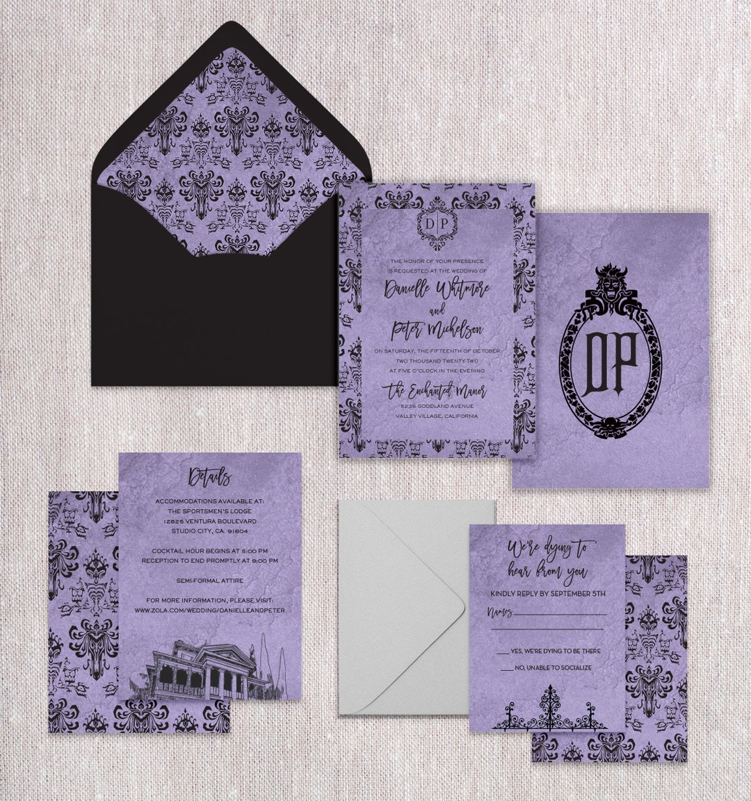 Haunted Wedding Invitation / the Perfect Invitation for a Fairytale ...