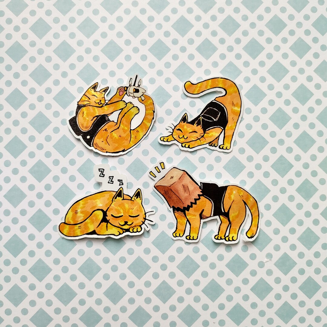 Stray Video Game Stickers, Cute Playful Orange Tabby Cat, B12, Zurk - Etsy