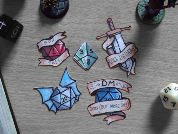 D&D Stickers Dnd D20 Stickers Dungeons and Dragons - Etsy