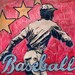 Baseball Star vintage look Sports Wall Art by Aaron | Etsy