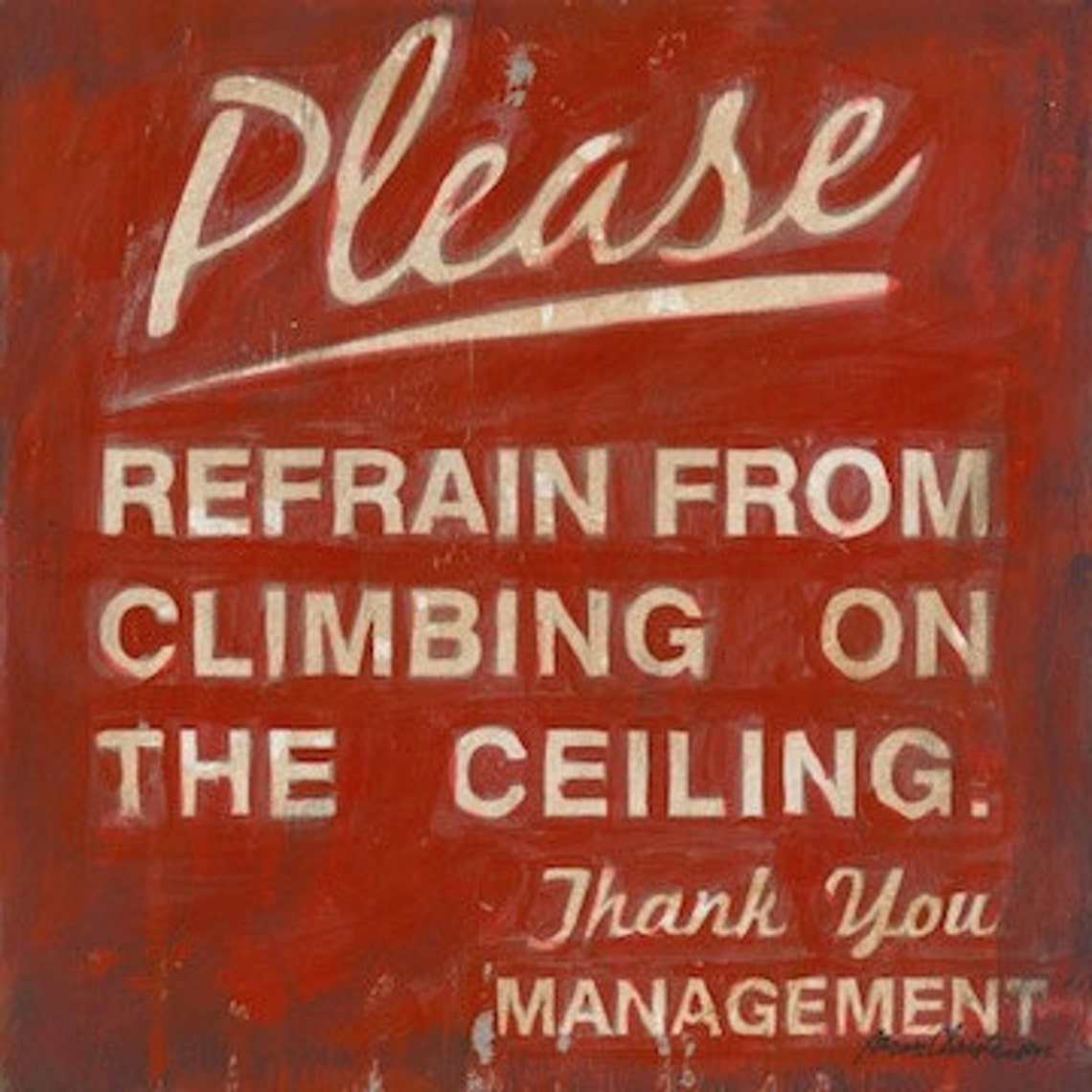 Superhero Wall Art Please Refrain From Climbing on the | Etsy