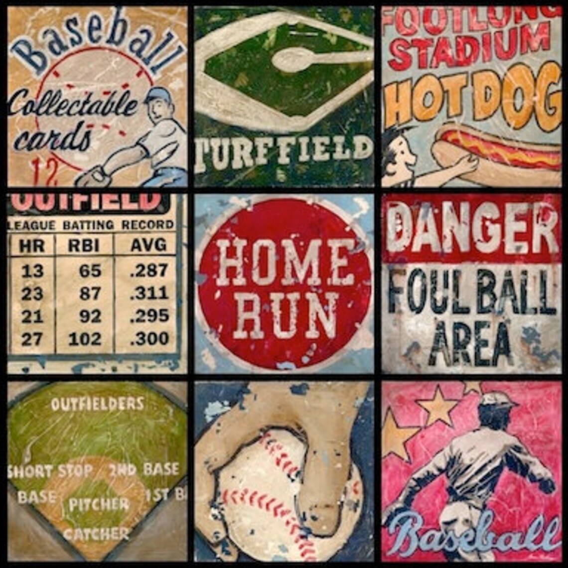 Baseball Wall Art by Aaron Christensen Multiple Sized Canvas - Etsy