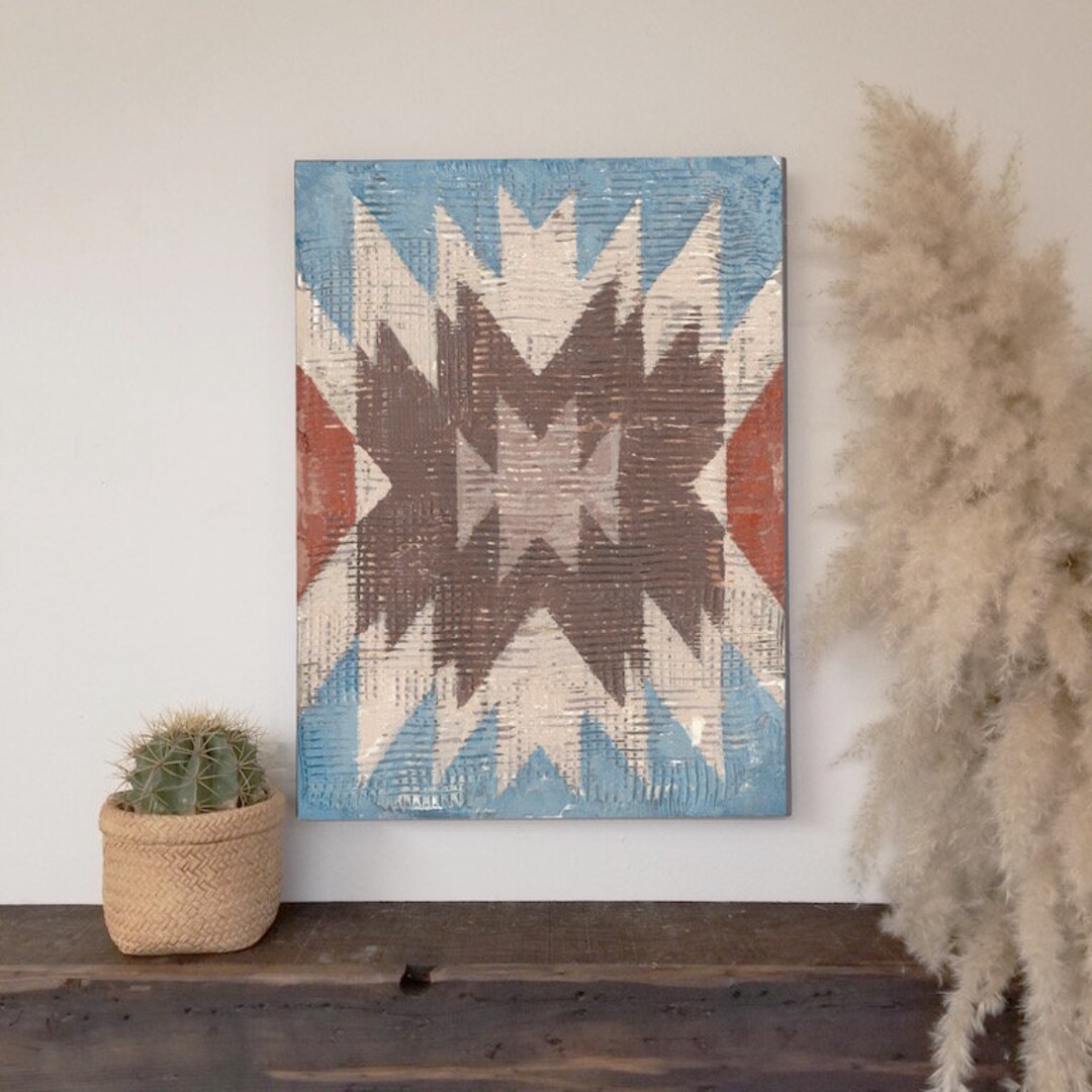 Southwest Native Weave Wall Art Decor riverbank Featuring Woven Tribal ...