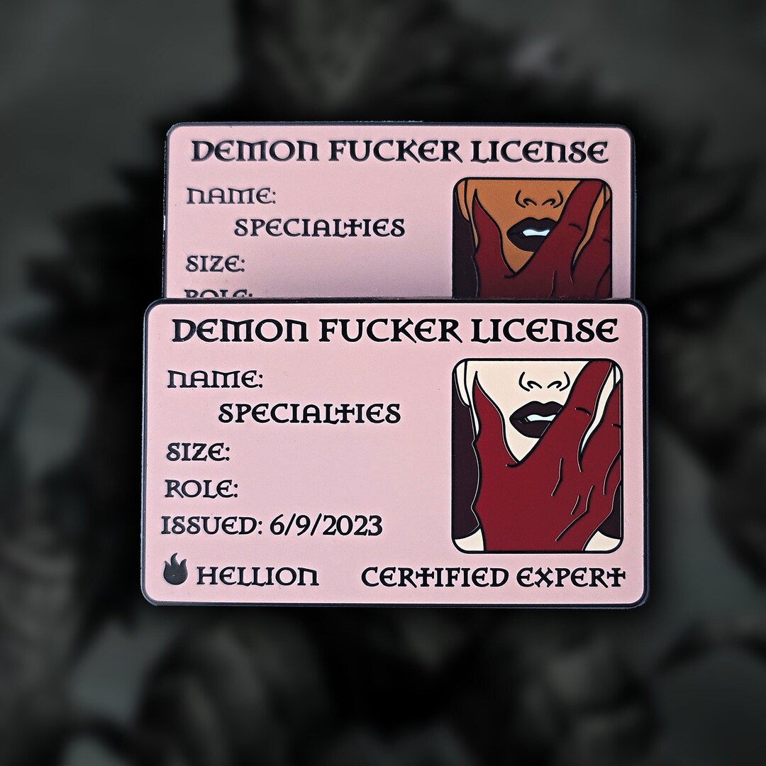 2.75" Monster F*cker License - Customizable - Demon - Etsy