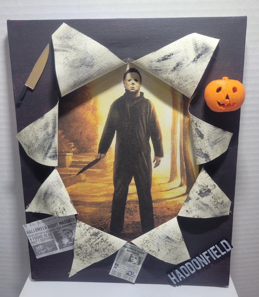 Halloween Inspired Busted Canvas Picture - Etsy