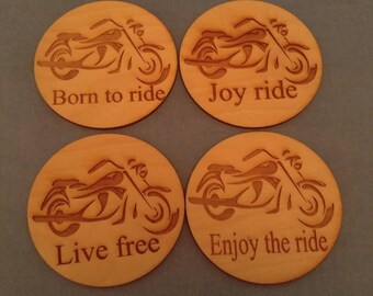 Motorcycle coasters | Etsy