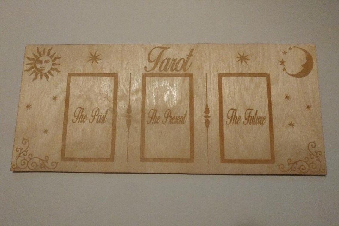 Tarot Card Spread Wooden Reading Board | Etsy