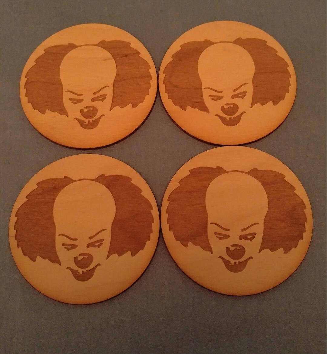 Pennywise Original Inspired Wooden Coaster. - Etsy
