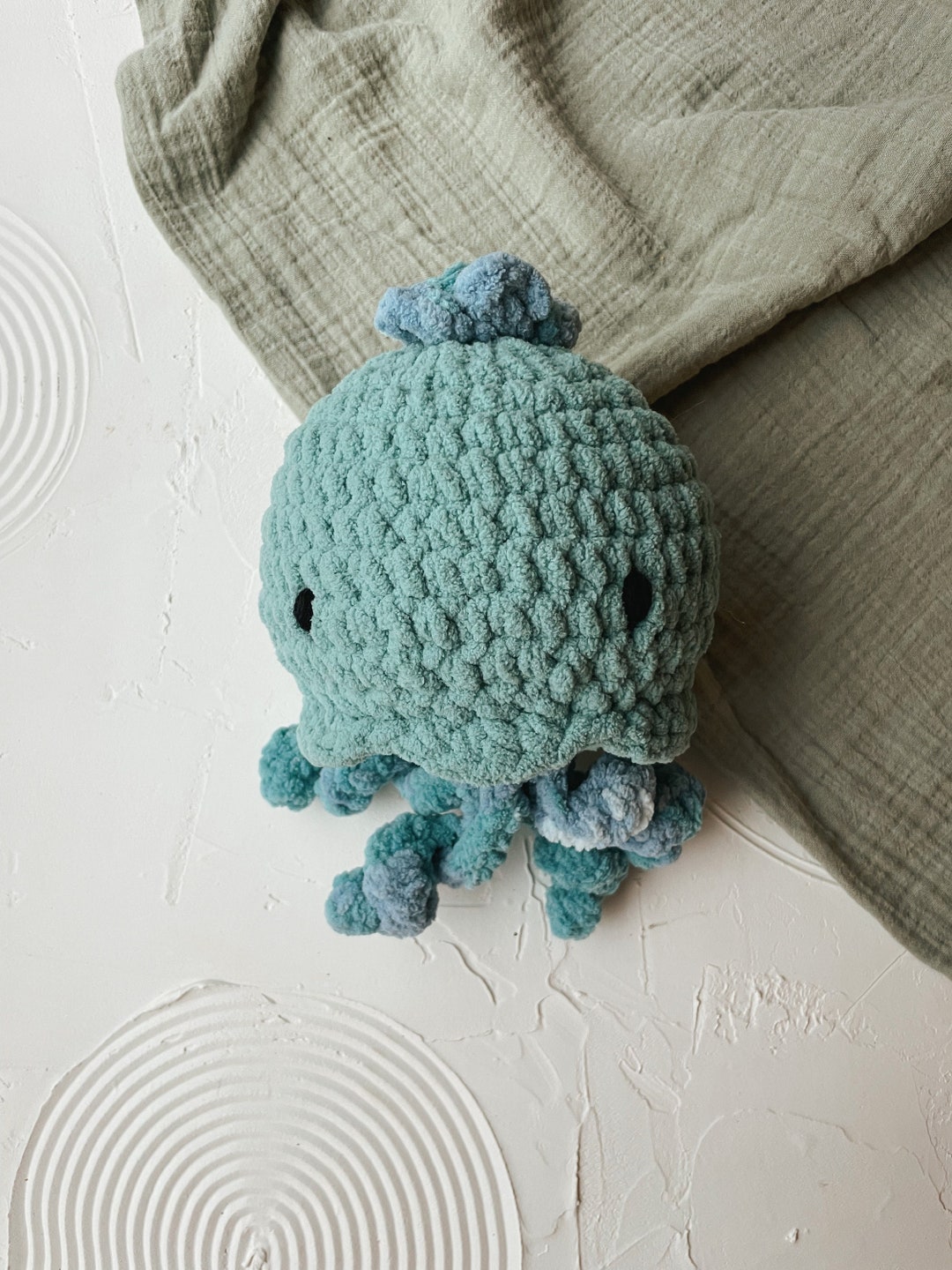 Crochet Moon Jellyfish Stuffy Stuffy Lovey Toy Amigurumi - Etsy