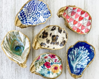 Oyster Shell Jewelry Dish - Etsy