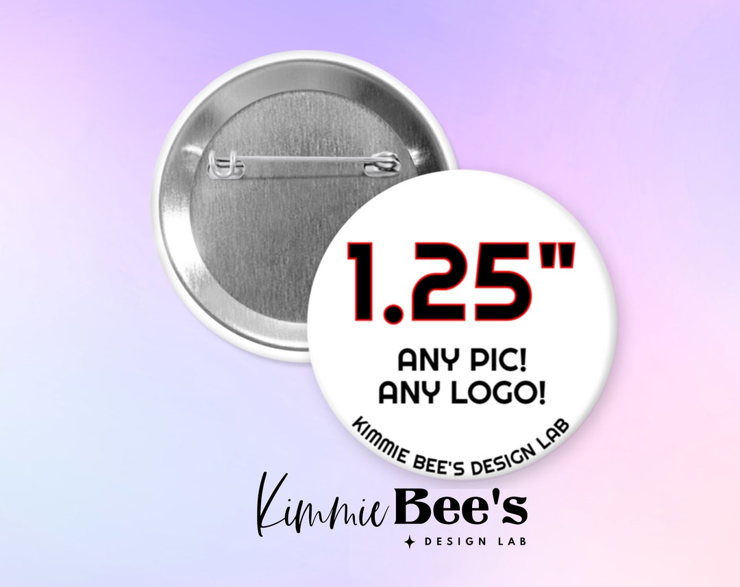 Custom Personalized 1.25 Inch Pin Button - Etsy