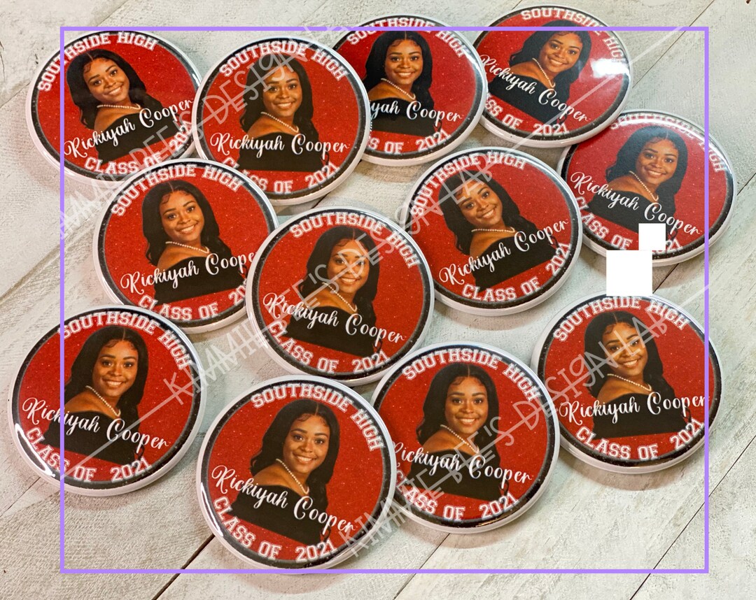 Set of 10 Custom 2024 Grad Graduation Picture Pin Buttons - Etsy