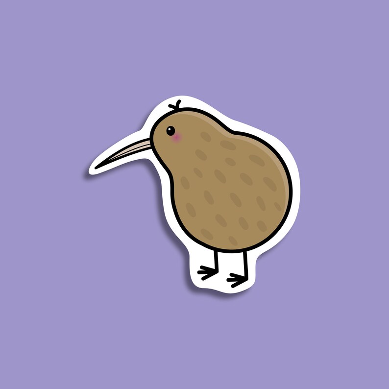 Kiwi Bird Waterproof Vinyl Sticker | Etsy