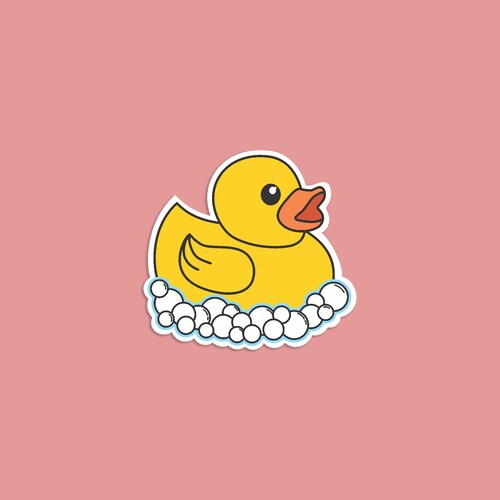 Ducky Vinyl Sticker WATERPROOF Rubber Duckie Rubber Ducky - Etsy