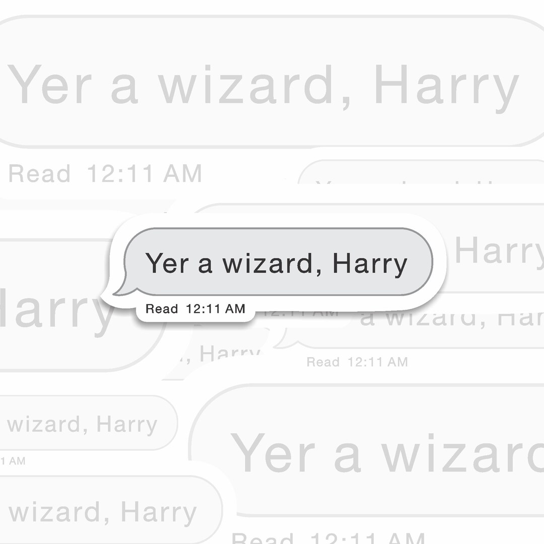 Yer a Wizard, Harry Text Waterproof Vinyl Sticker - Etsy