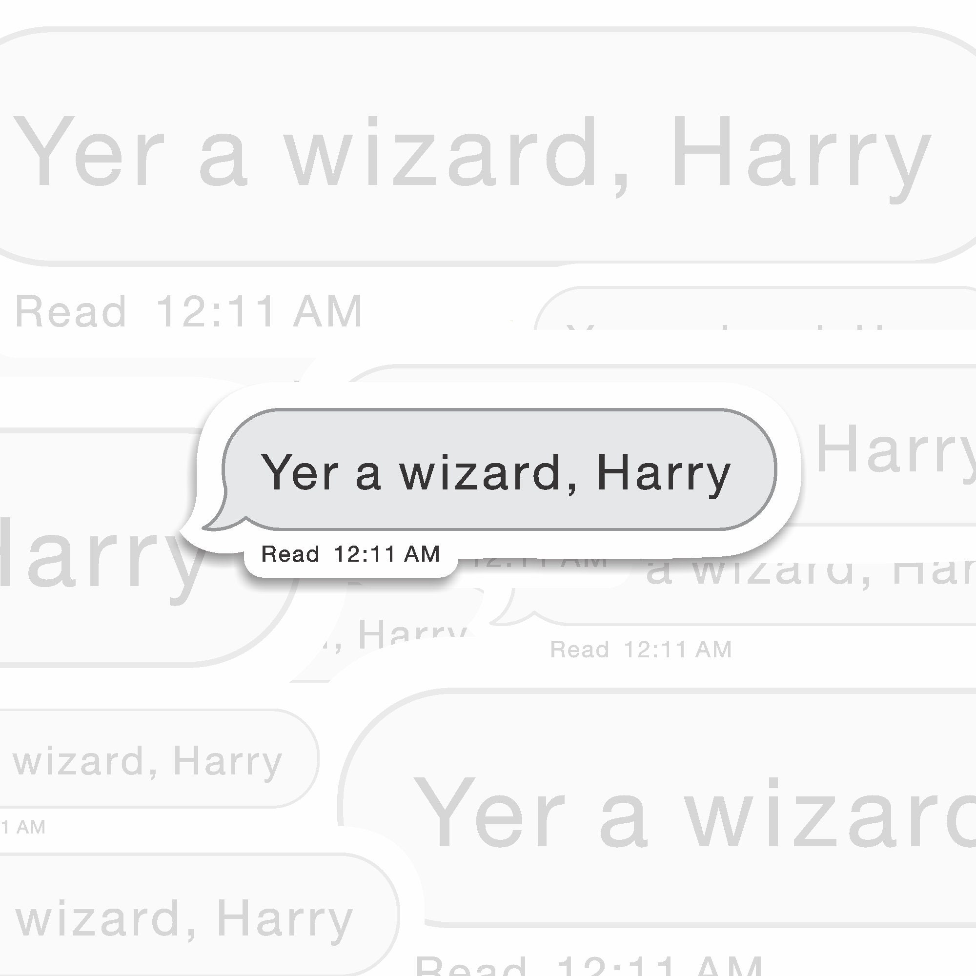 Yer A Wizard Harry Text Waterproof Vinyl Sticker Etsy