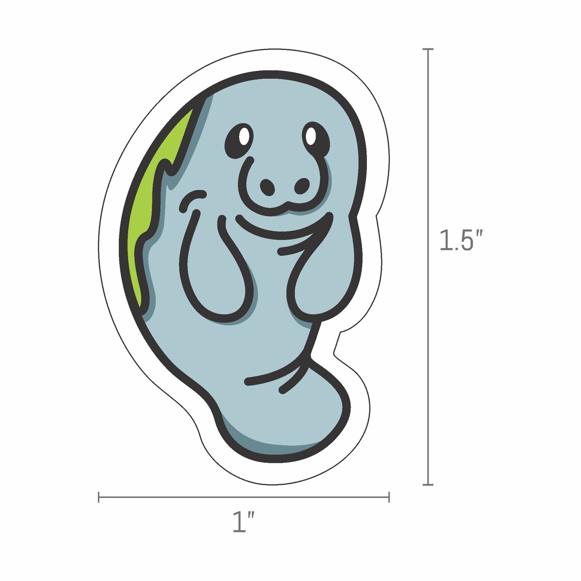 Mini Manatee Waterproof Vinyl Sticker | Etsy