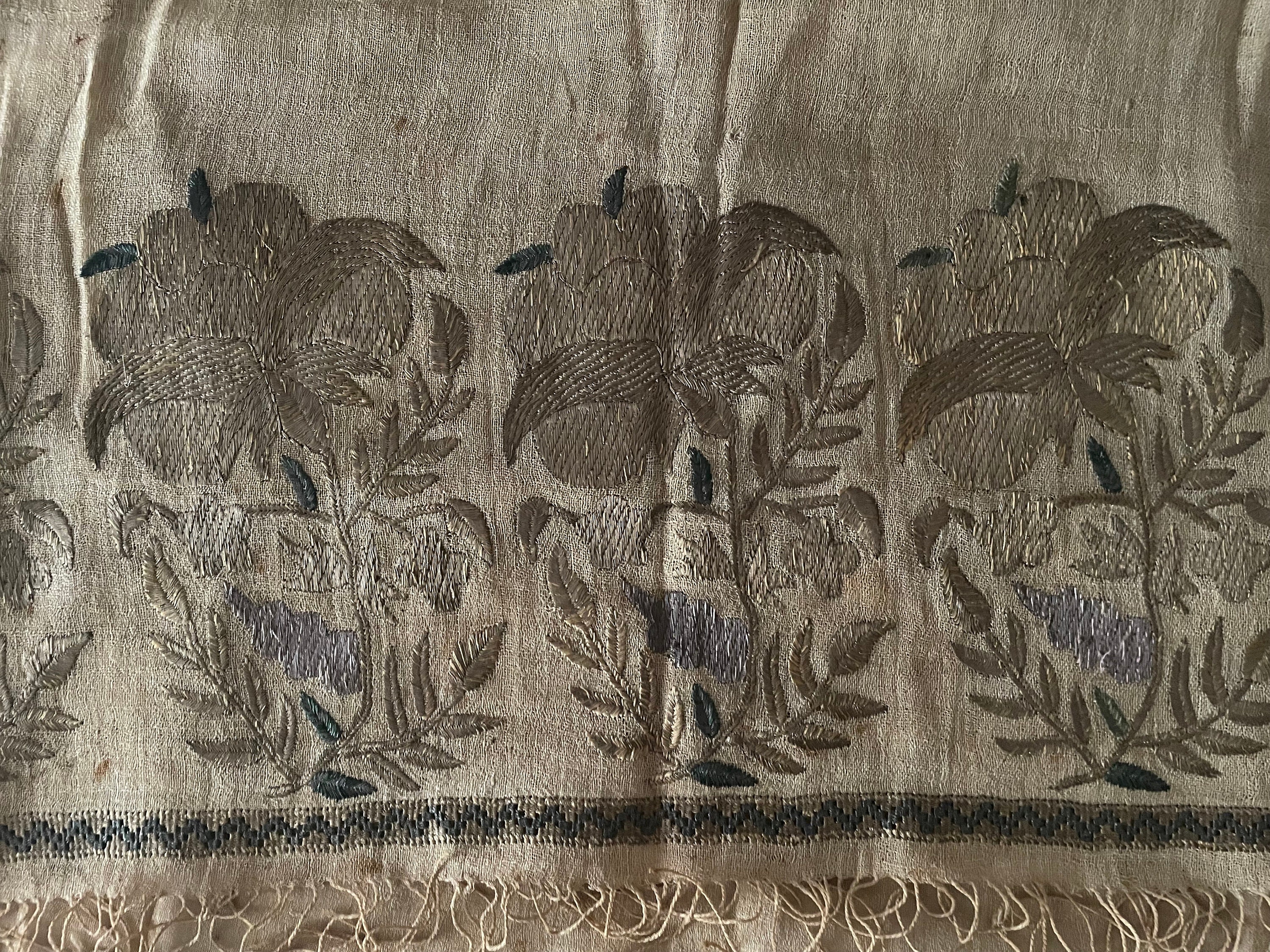 Rare 18th Century Antique Ottoman Turkish Heavily Gold Metallic Hand ...