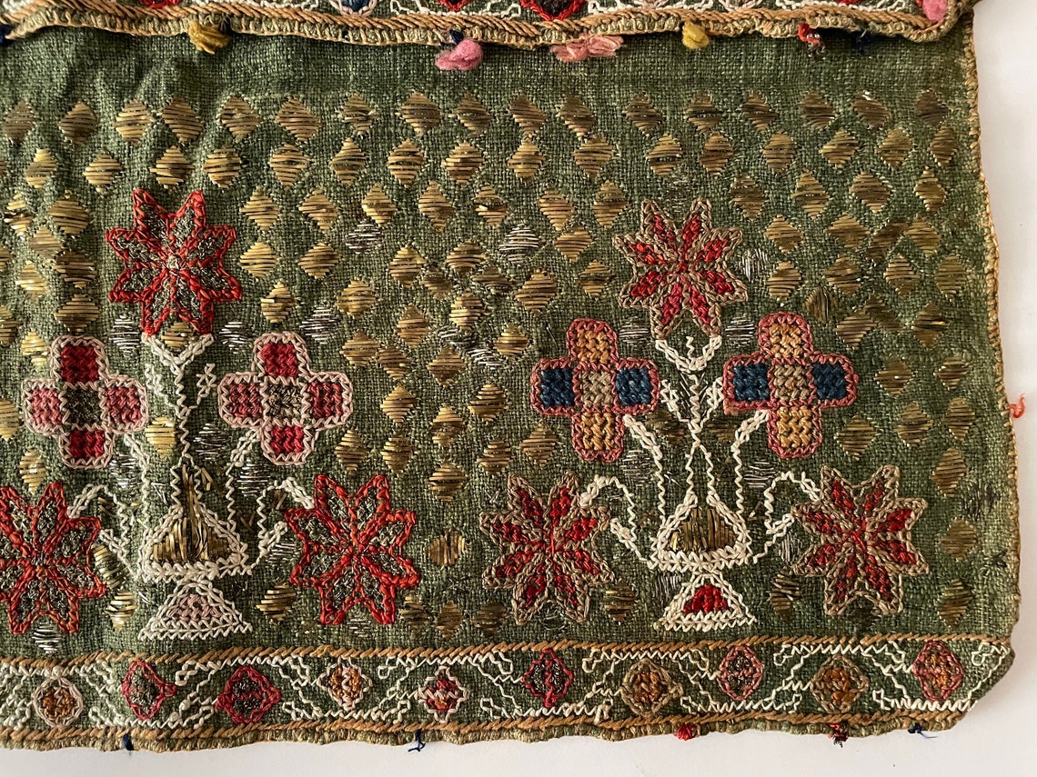 Rare Antique Greek Hand Embroidered on Linen Towel - Etsy