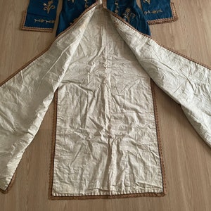 19th C Antique Ottoman Turkish Gold Metallic Hand Embroidered Silk ...