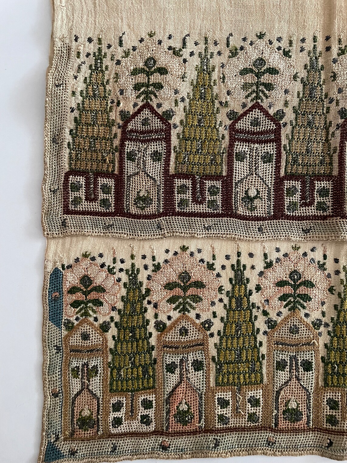 19th Cc Antique Ottoman Turkish Hand Embroidered Linen Towel - Etsy