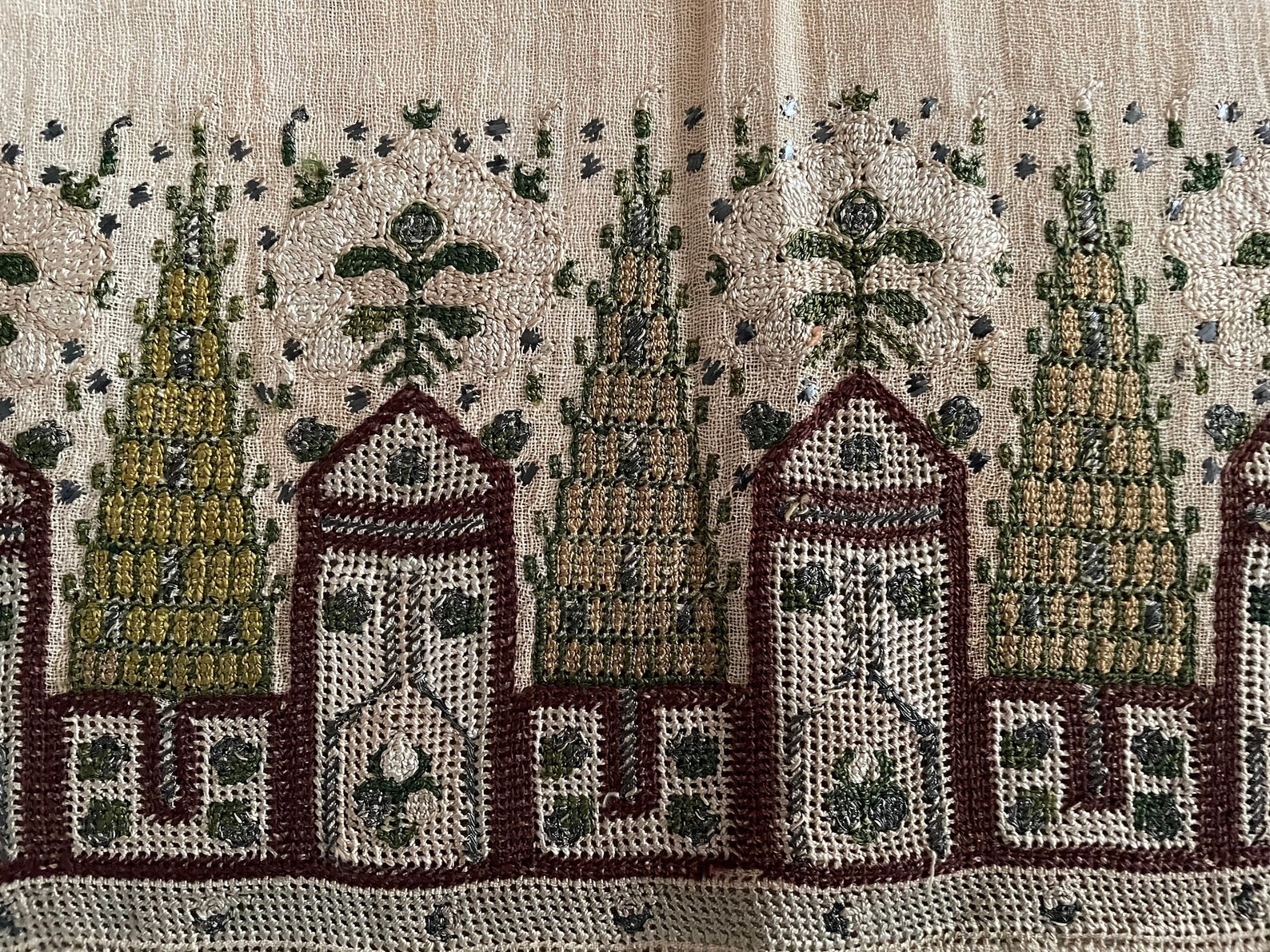 19th Cc Antique Ottoman Turkish Hand Embroidered Linen Towel - Etsy