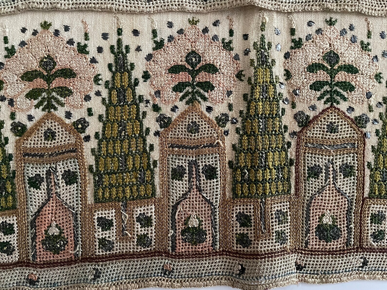 19th Cc Antique Ottoman Turkish Hand Embroidered Linen Towel - Etsy