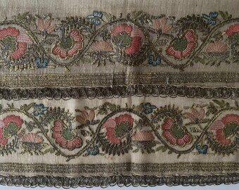 19th Cc Antique Ottoman Turkish Hand Embroidered Linen Towel - Etsy
