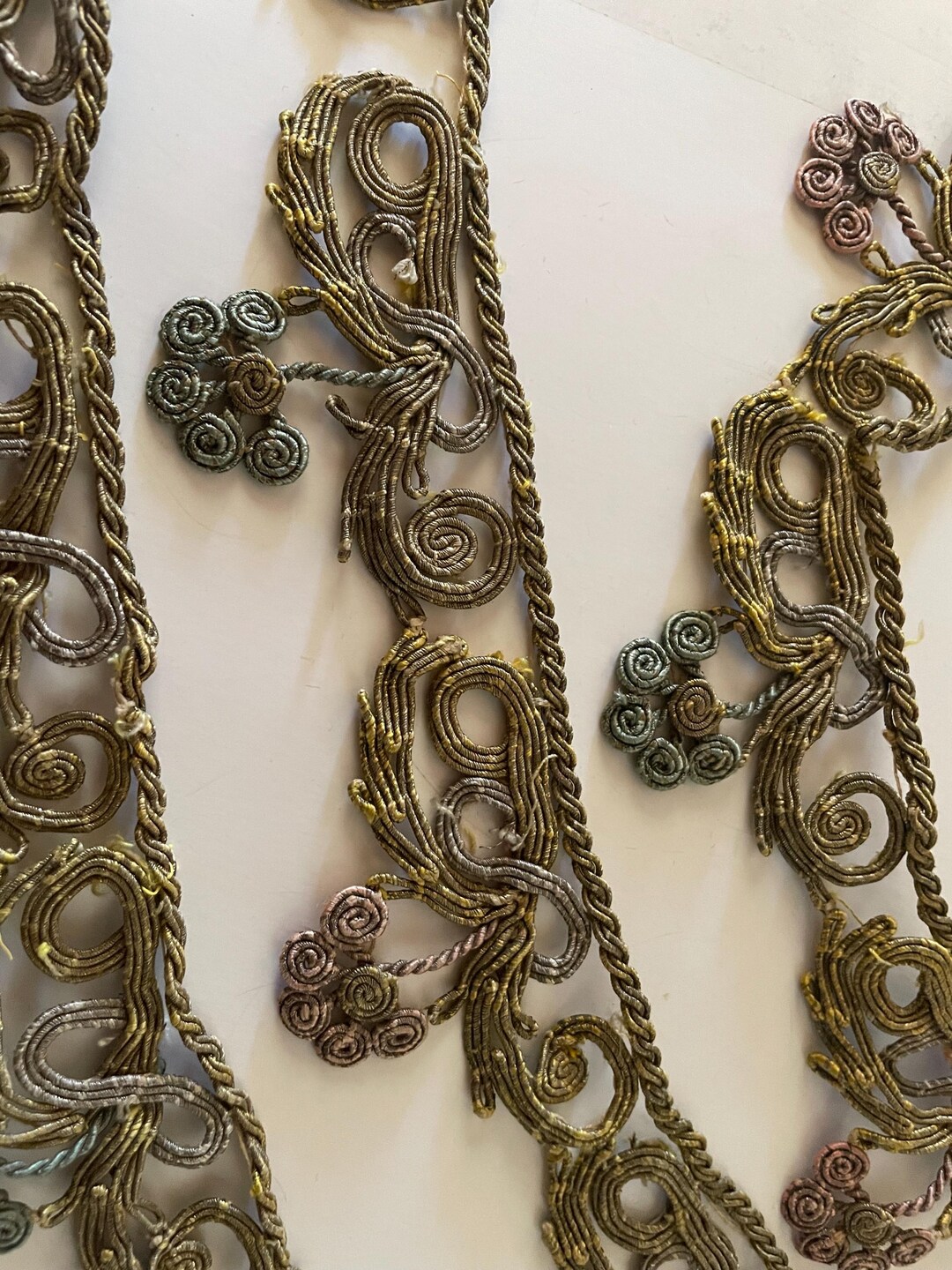 Antique Ottoman Turkish Needle Lace Gold&silver Trim / Braid / Galloon ...