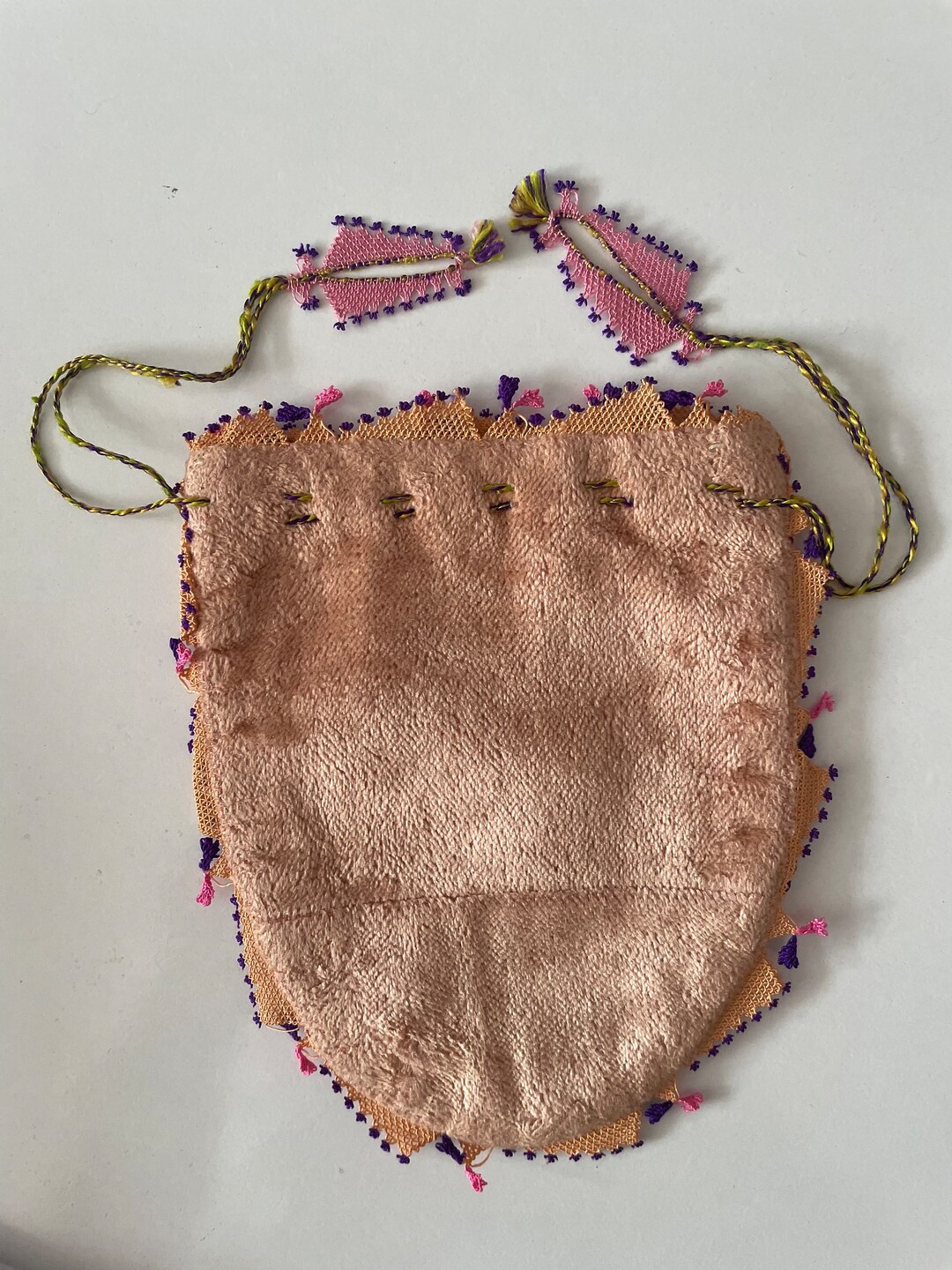 Antique Ottoman Turkish Hand Loomed Velvet Pouch Decorated Silk Needle ...