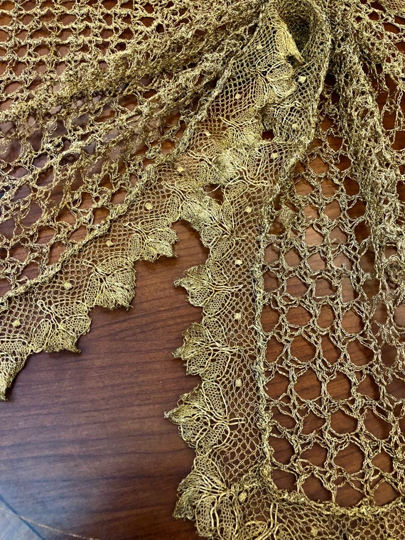 18th C Rare Antique French Gold Metallic Thread Lace Trim - Etsy