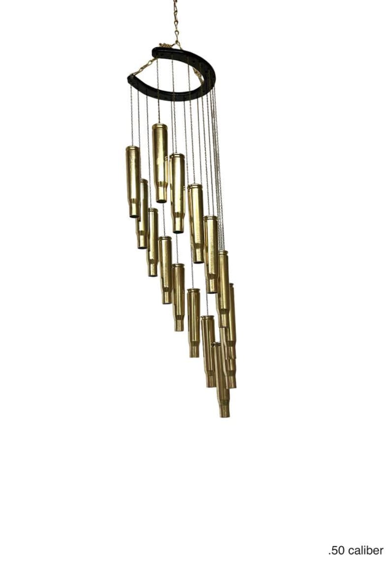 50 Cal Bullet Chime, Horseshoe Bullet Chime, .50 Cal Casing Wind Chime ...