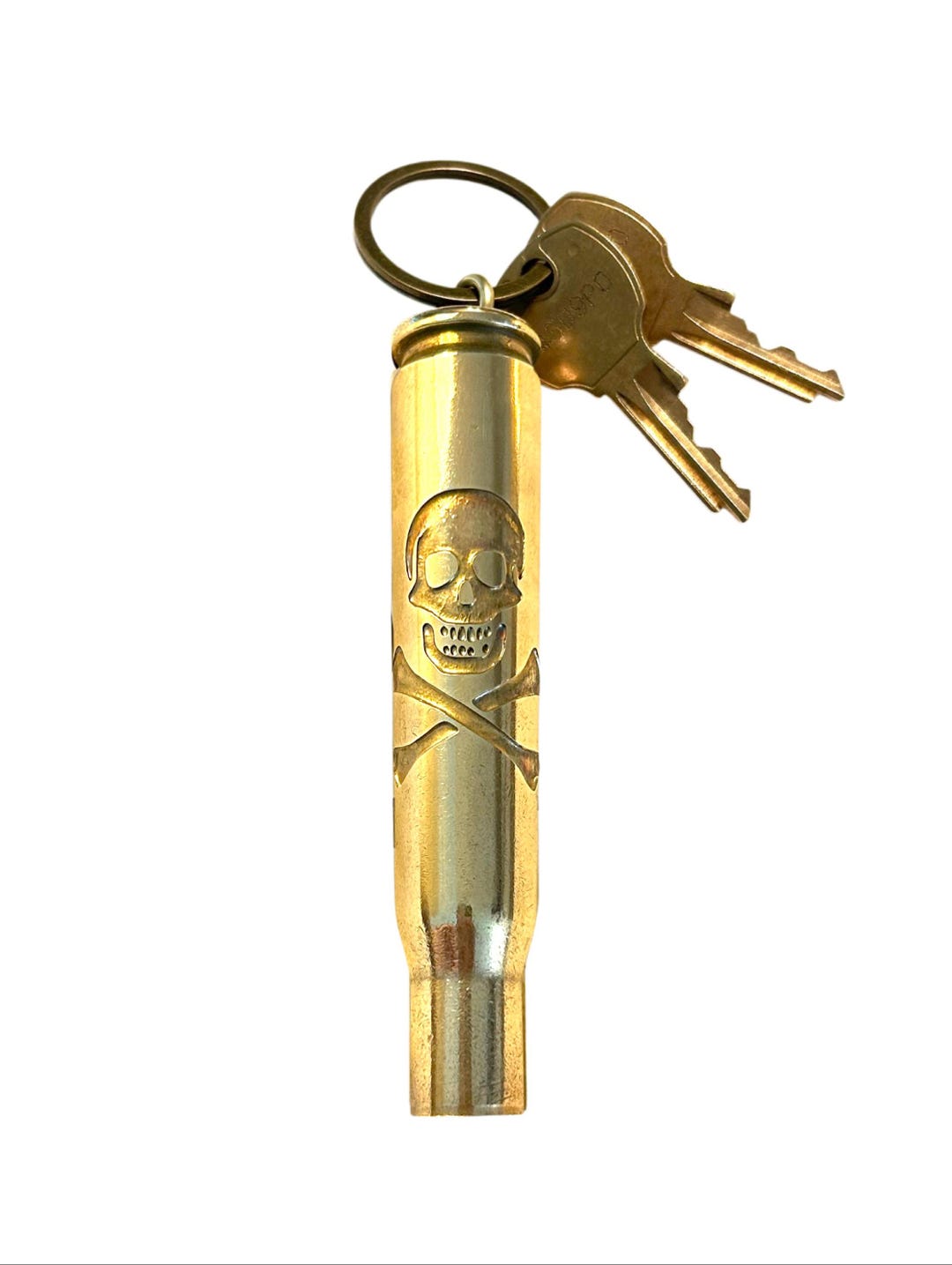 Skull and Bones Key Chain, Skull Key Chain, Skull Key Ring, .50 Cal Key ...