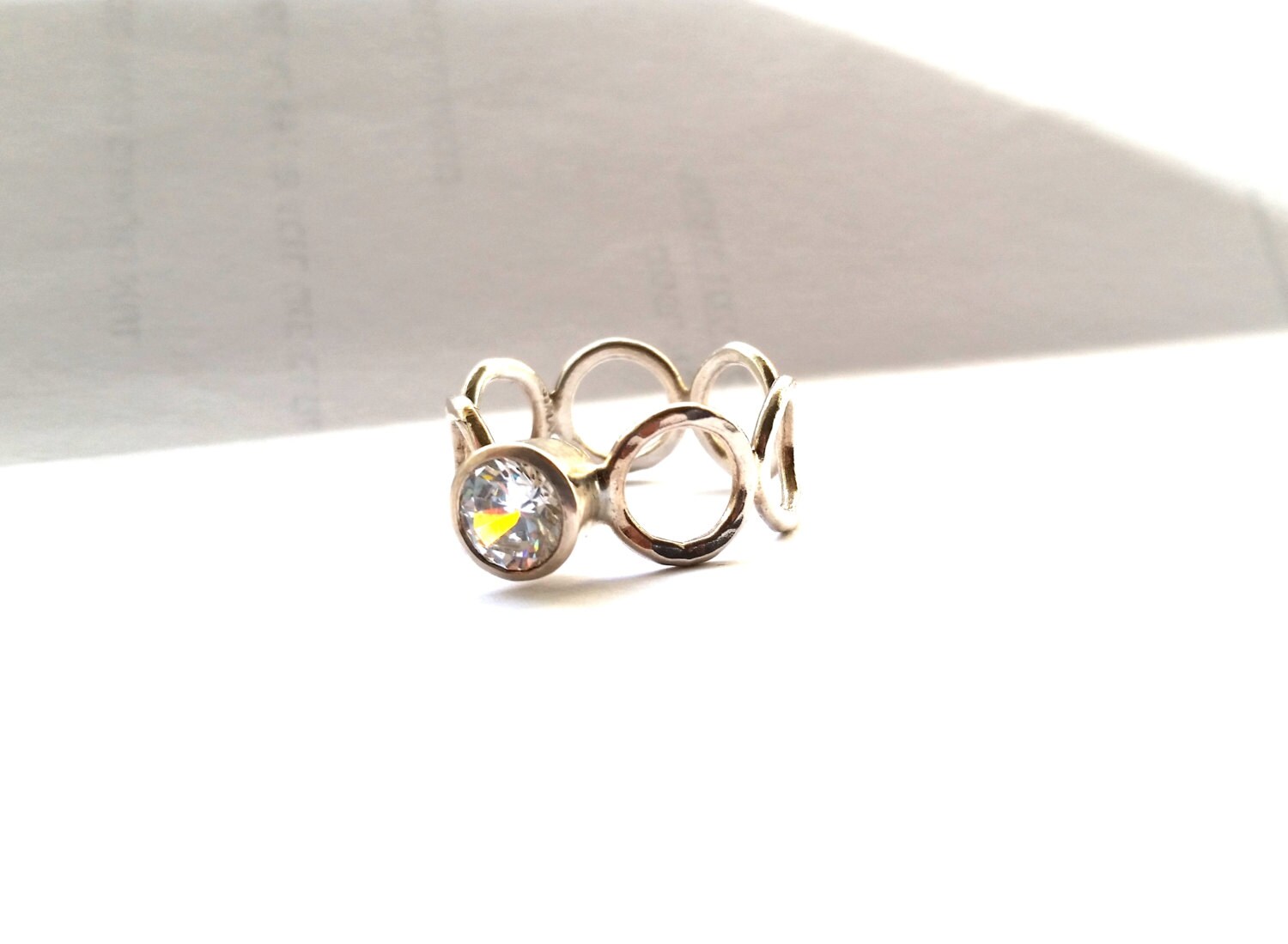 Silver Circle Ring - Sterling Silver Circle Ring- Silver Hoop Ring ...