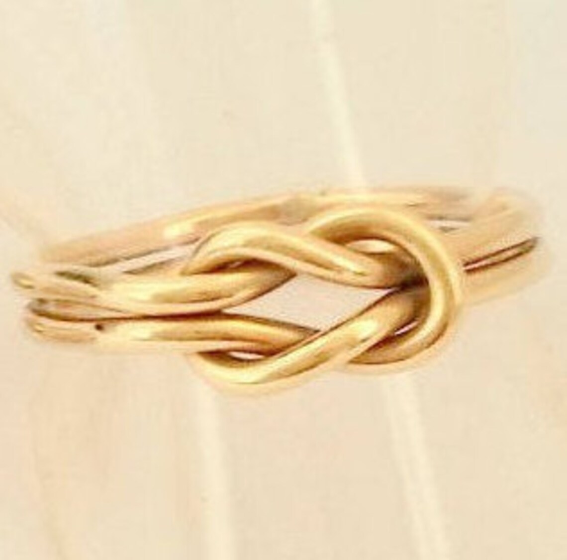 14K Gold Filled Knot Ring Double Strand Knot Ring - Etsy