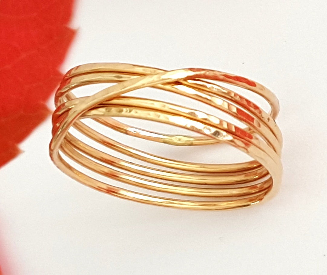 Large Gold Wrap Ring - 14K Gold Filled Ring - Infinity Ring - Etsy