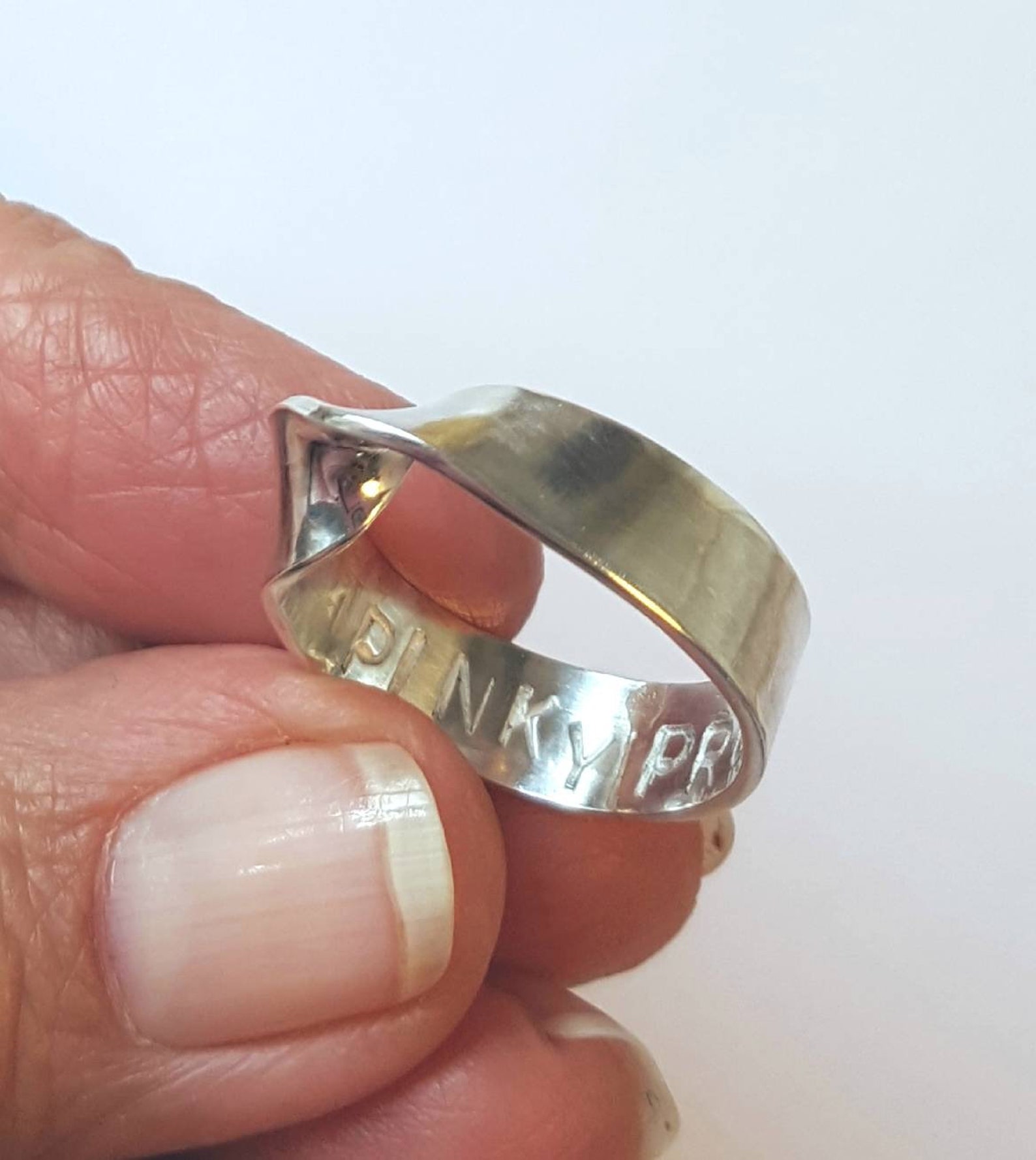 Sterling Silver Mobius Ring Made to Order Mens Jewelry | Etsy