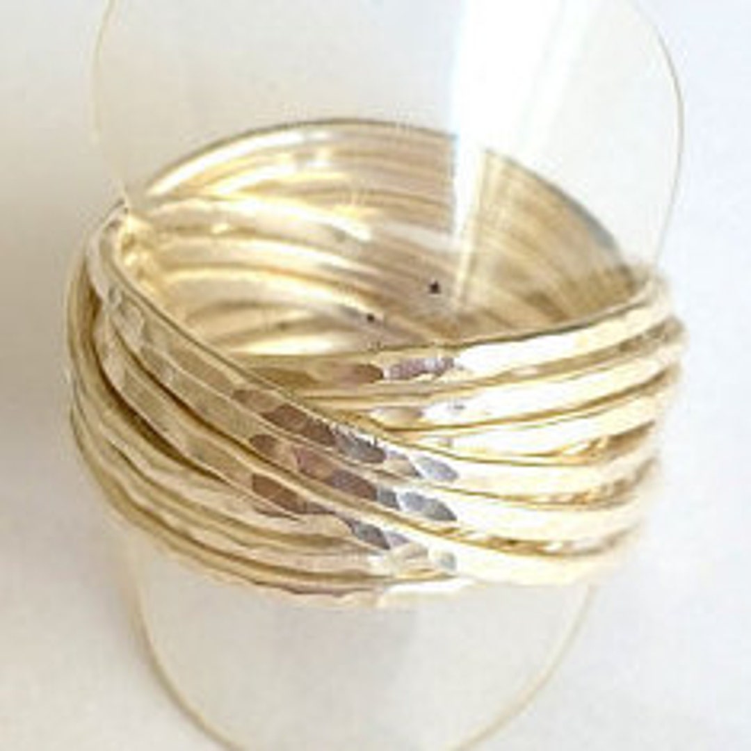 Rolling Interlocking Thumb or Finger Ring - Layering Ring Size 12 - Etsy