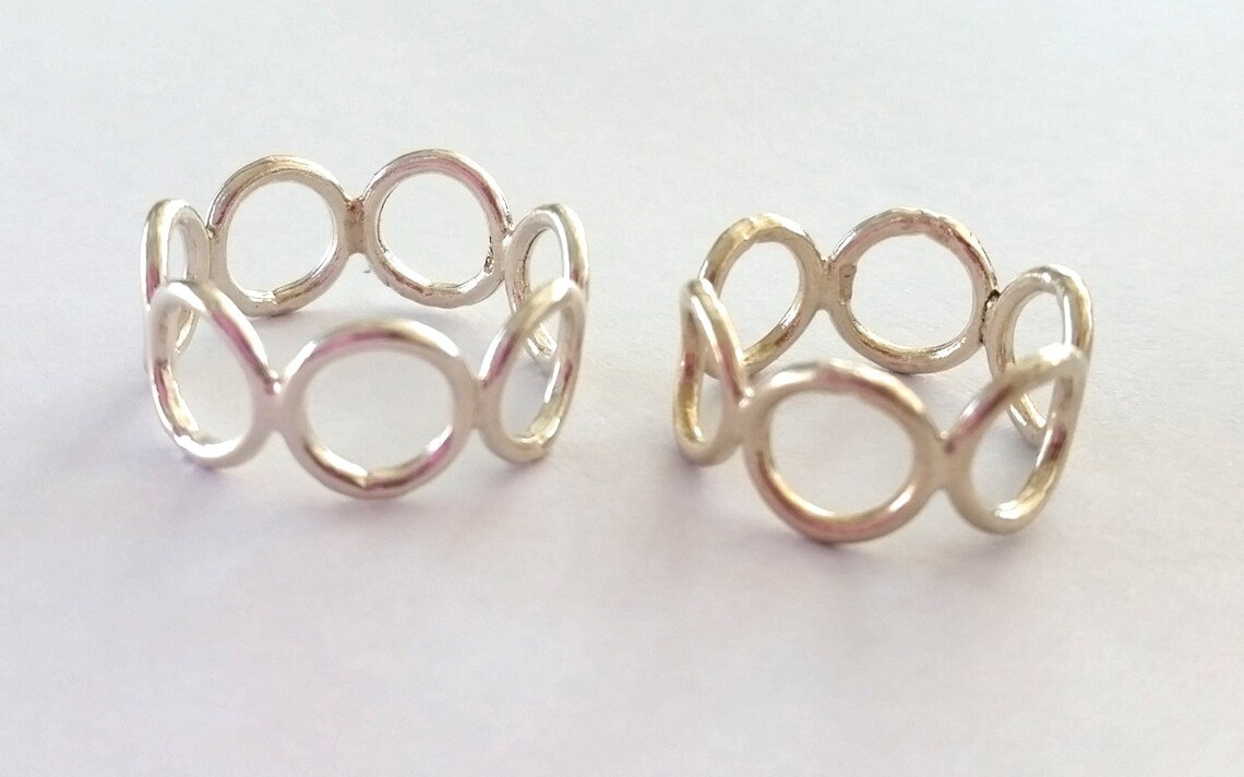 Silver Circle Ring Sterling Silver Circle Ring Silver Hoop | Etsy