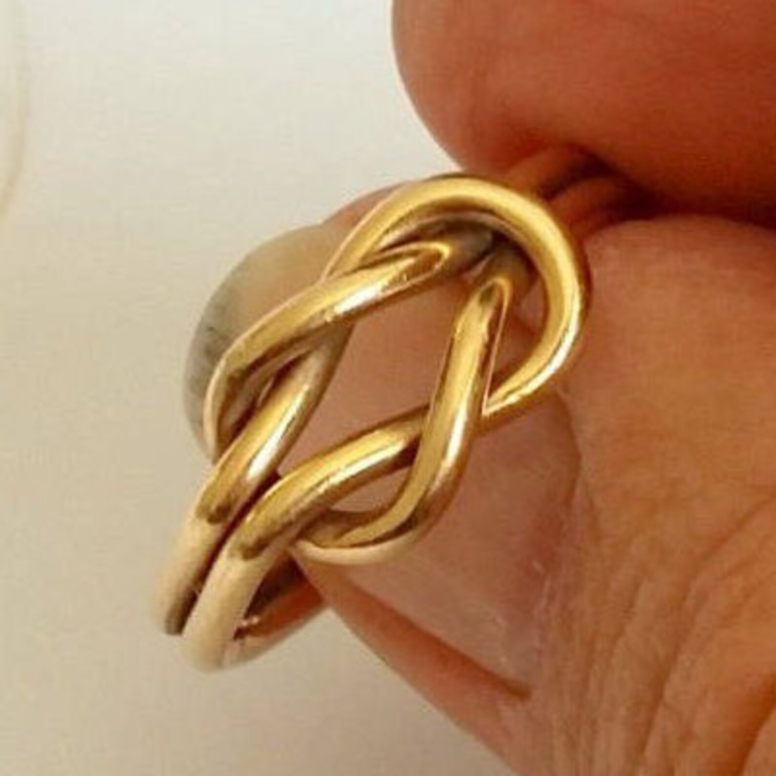 14K Gold Filled Knot Ring Double Strand Knot Ring - Etsy