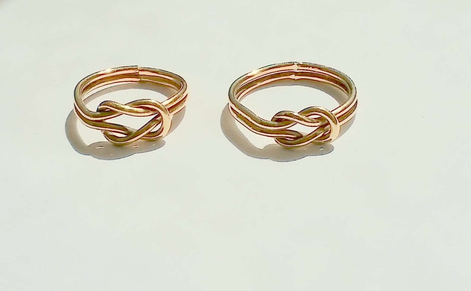 14K Gold Filled Knot Ring Double Strand Knot Ring - Etsy