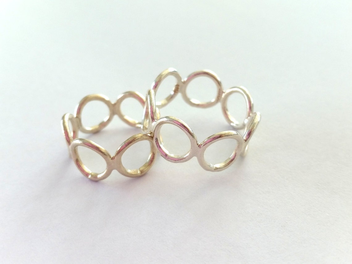 Silver Circle Ring Sterling Silver Circle Ring Silver Hoop - Etsy