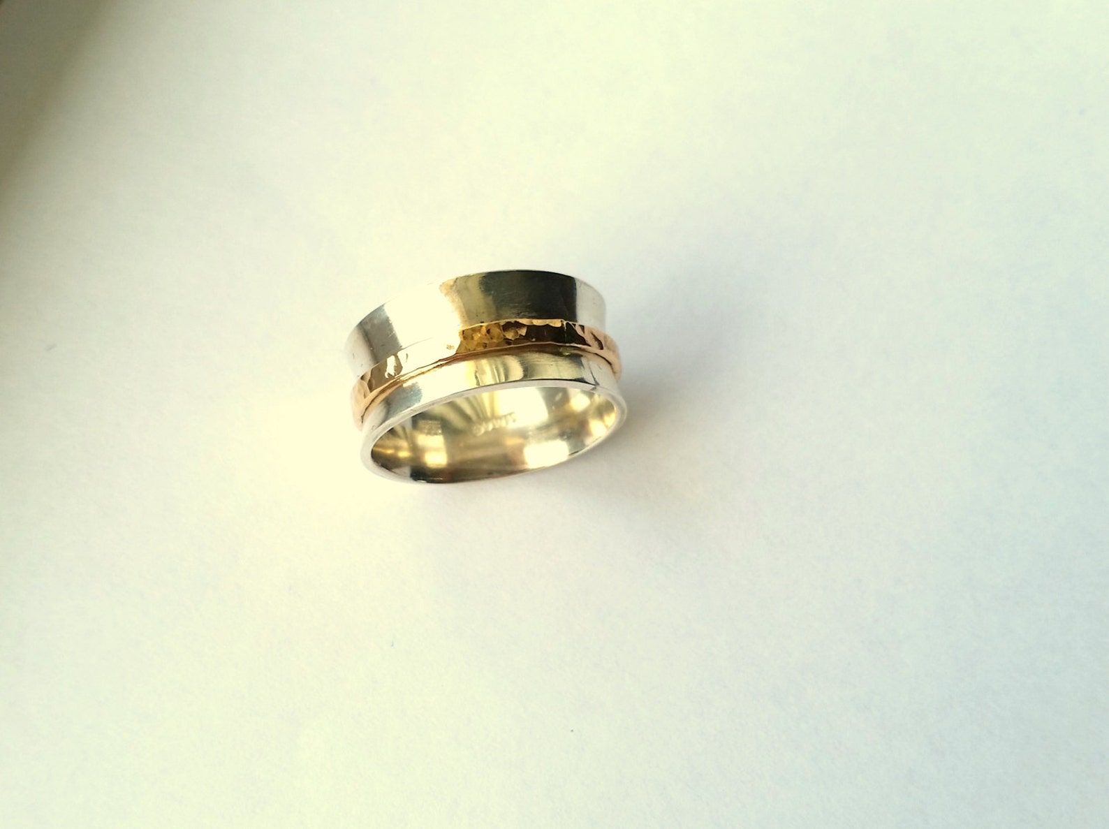 Spinning Ring - Anxiety Ring - Fidget Ring - Meditation Ring - Sterling ...